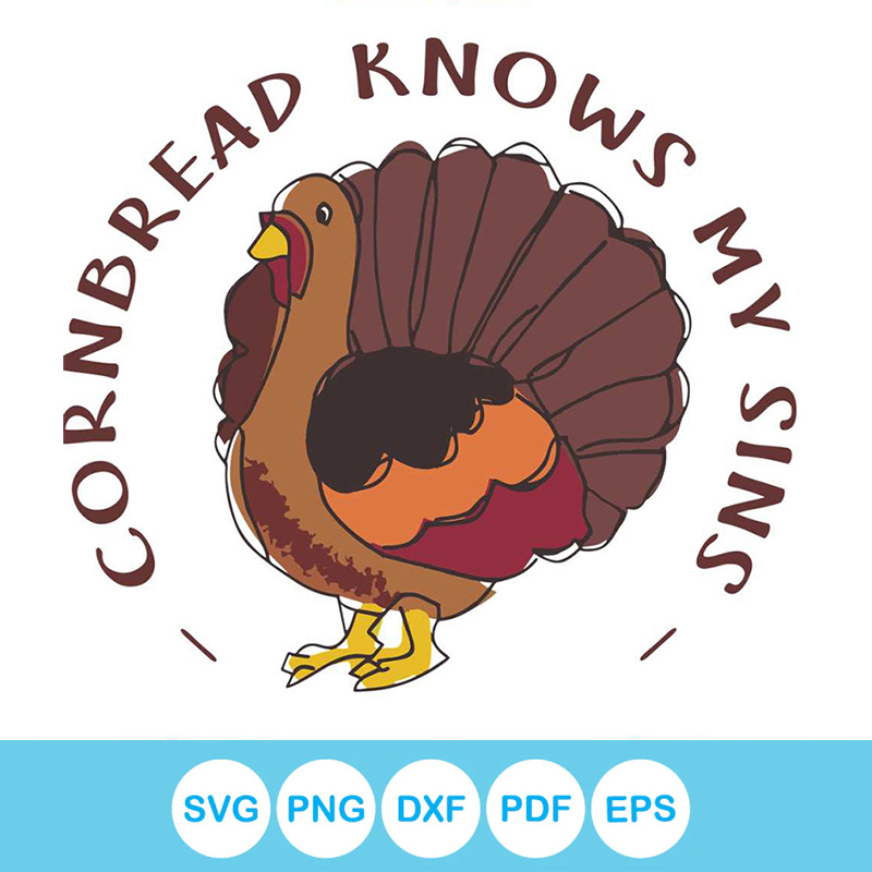 Cornbread Knows My Sins SVG Red White And Royal Blue SVG | Inspire Uplift
