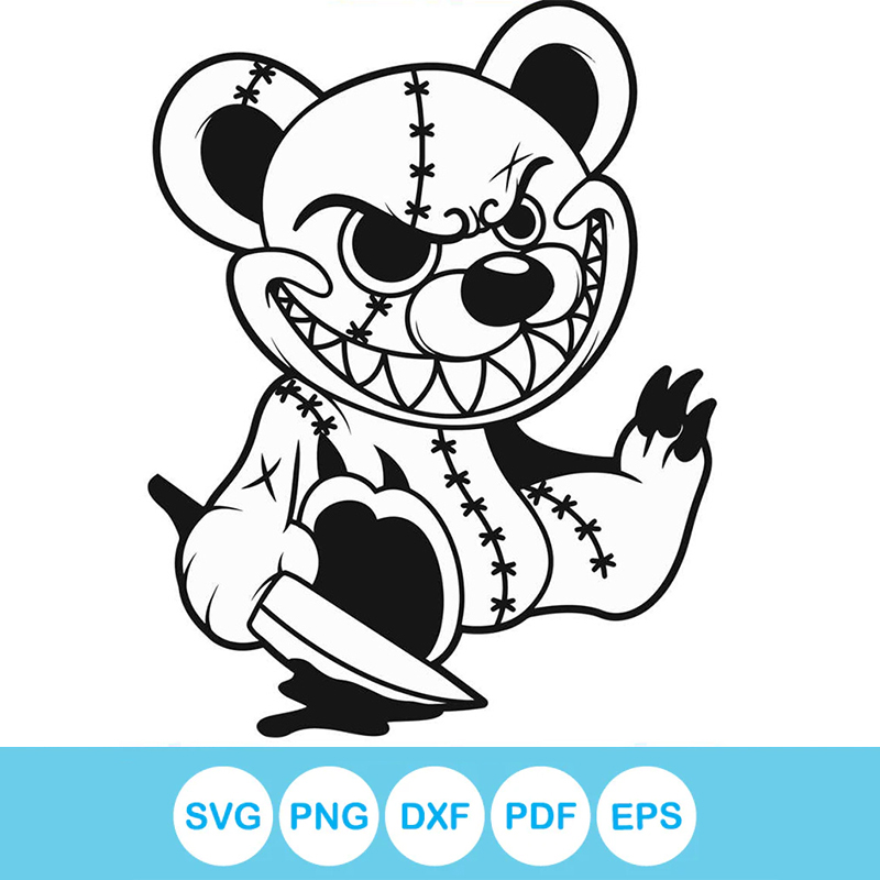 Horror Spooky Killer Man SVG Haunted Clown SVG Download | Inspire Uplift