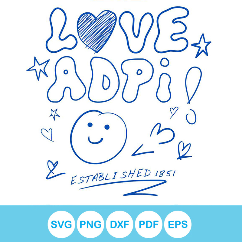 Vintage Alpha Delta Pi Adpi Sorority SVG File | Inspire Uplift