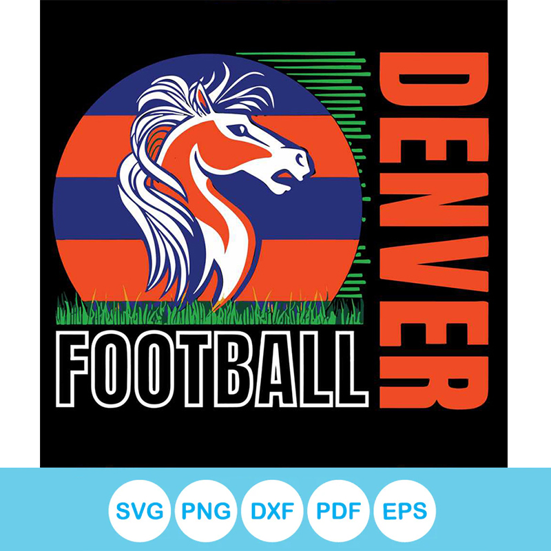 Retro Denver Football SVG Denver Colorado SVG Download | Inspire Uplift