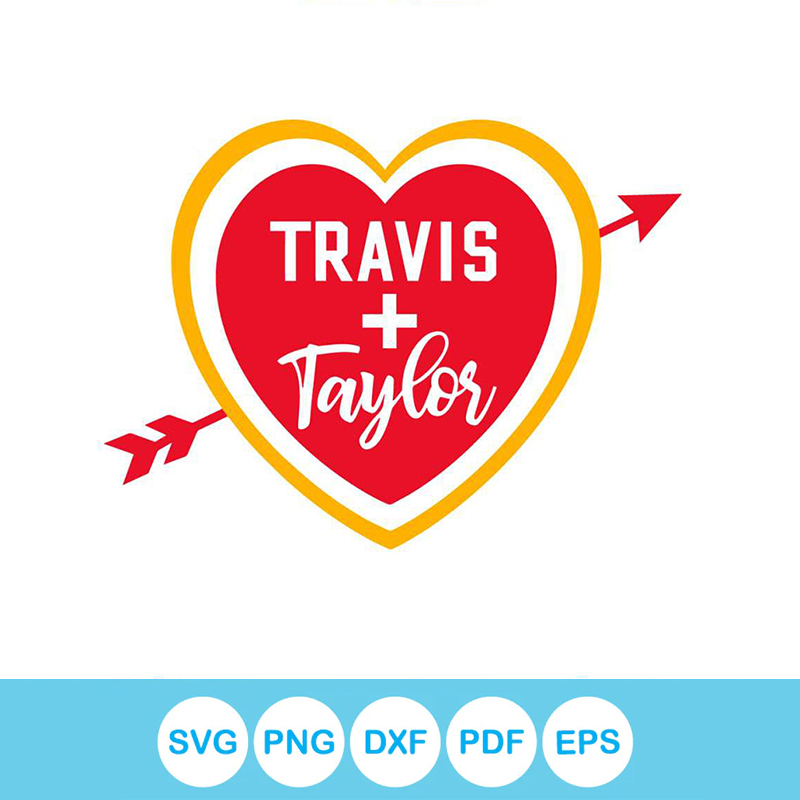 Heart Taylor Swift Travis Kelce SVG File | Inspire Uplift