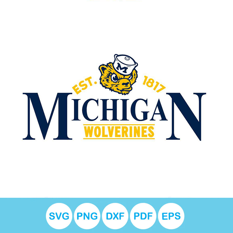 Vintage Michigan Wolverines NCAA Football Svg | Inspire Uplift