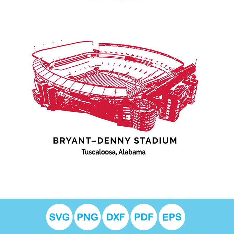 Bryant Denny Stadium Alabama NCAA SVG | Inspire Uplift