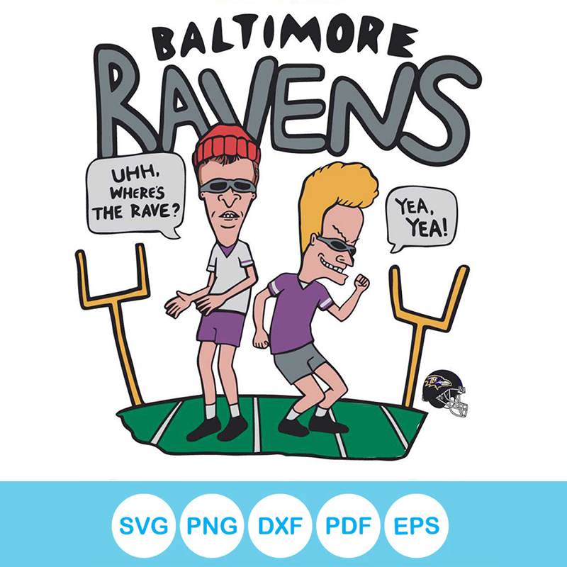 Beavis And Butt Head Baltimore Ravens SVG | Inspire Uplift