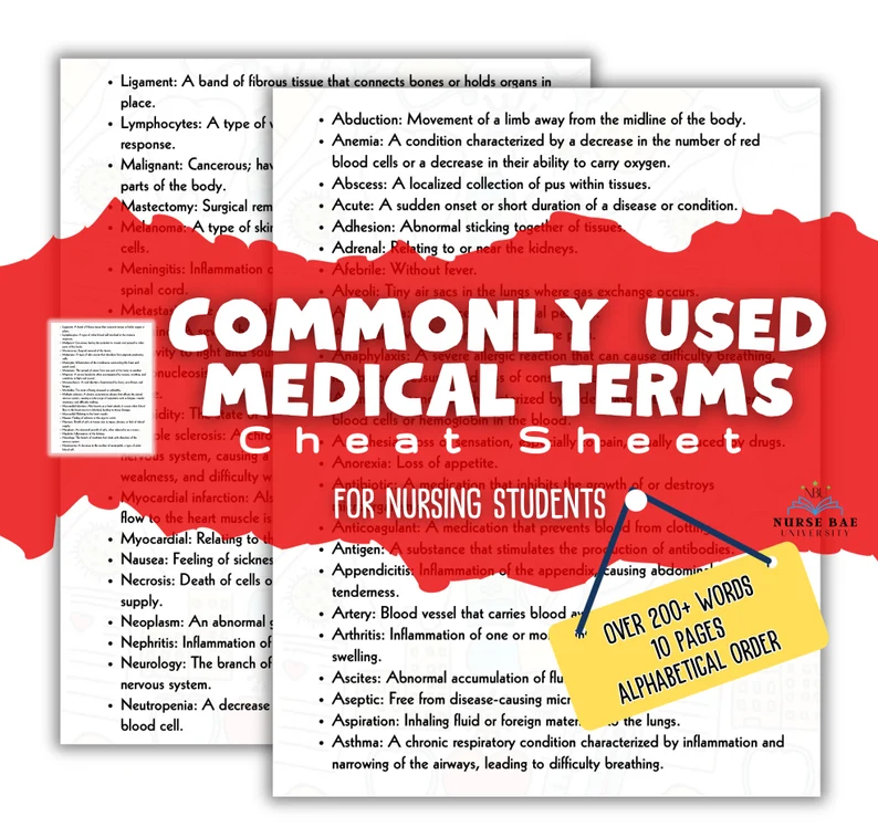 200 Commonly Used Medical Terminology Words and Definitions | Inspire ...