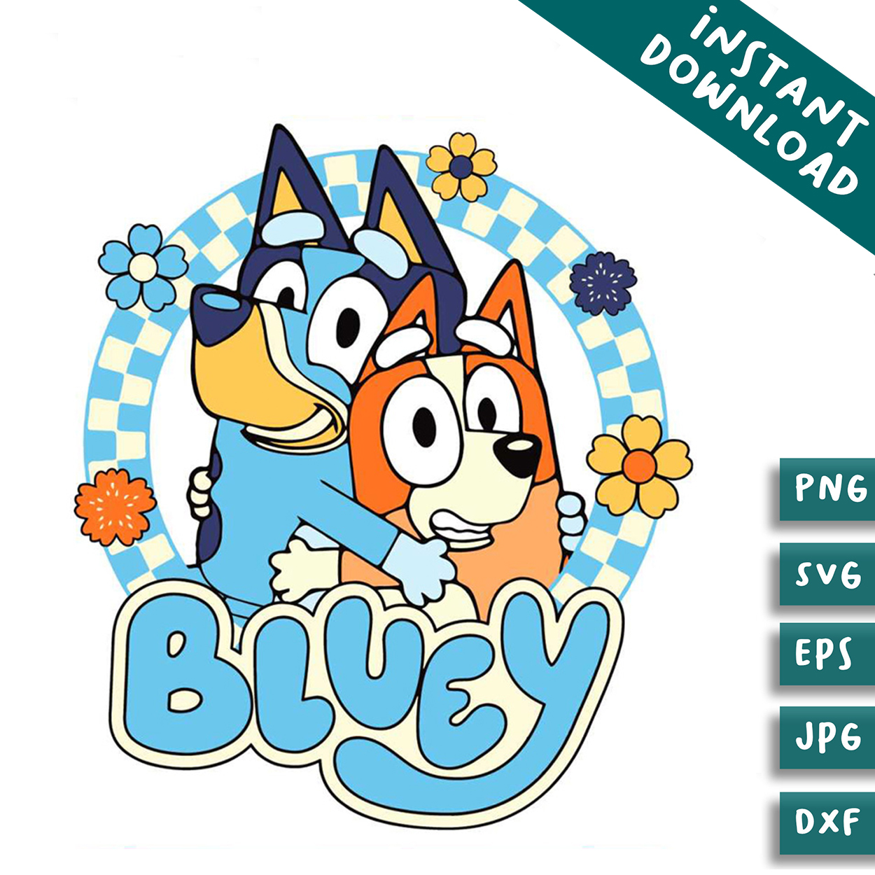 Cute Bluey And Bingo SVG Bluey Family SVG Cutting File - Inspire Uplift