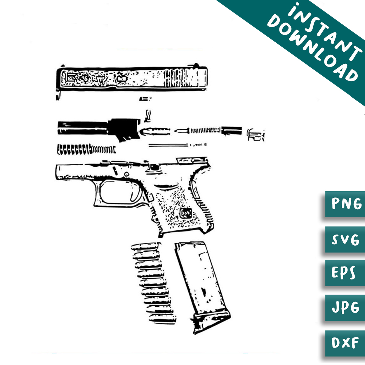 Vintage In Glock We Trust SVG Gun Control SVG | Inspire Uplift