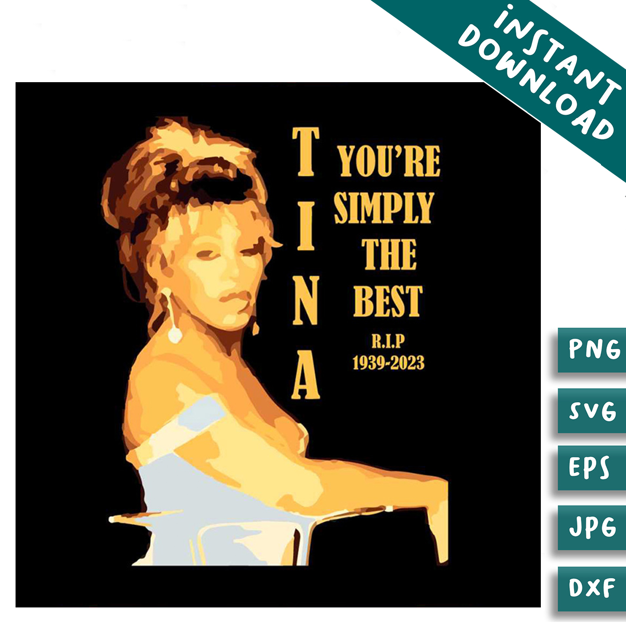 Tina Turner RIP Tina Turner Musical Souvenir Svg | Inspire Uplift