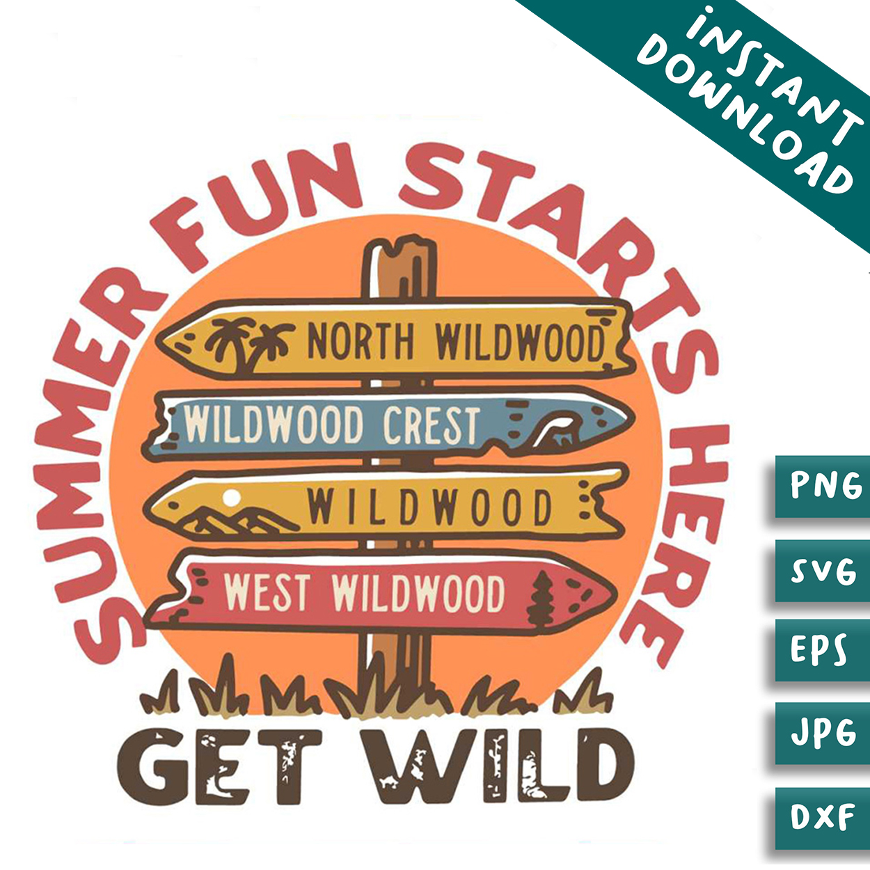 The Wildwoods SVG Summer Fun Starts Here Get Wild SVG - Inspire Uplift