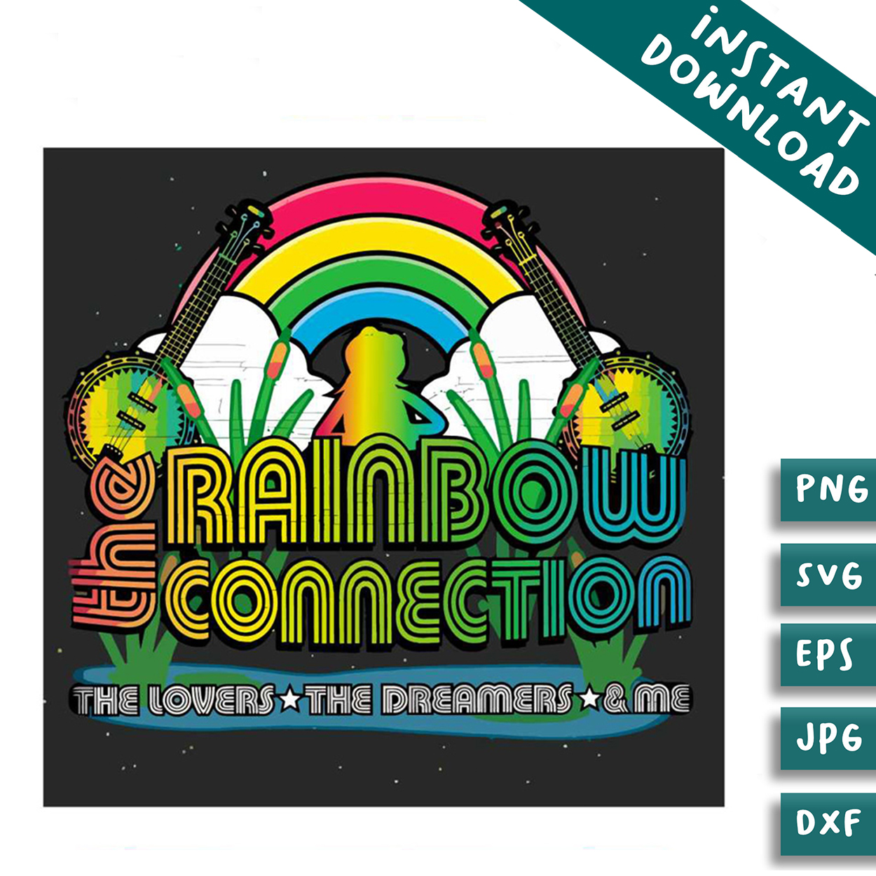 The Rainbow Connection SVG Pride Month PNG Silhouette | Inspire Uplift