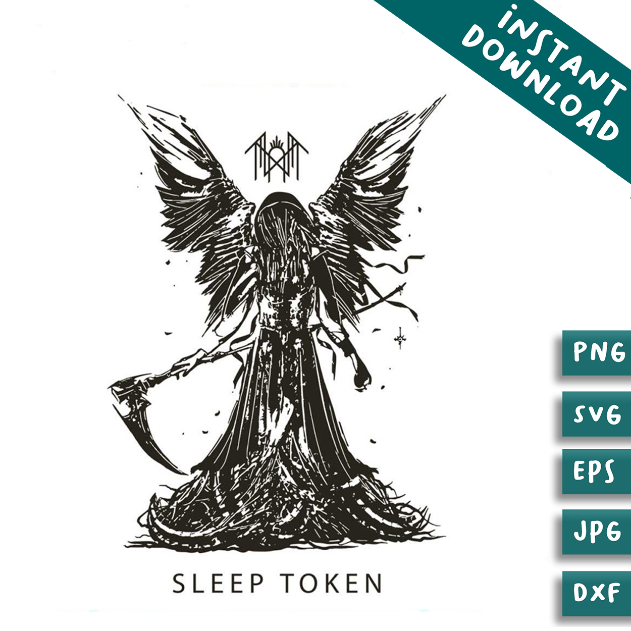 Sleep Token Reaper Angel SVG Rock Band SVG - Inspire Uplift