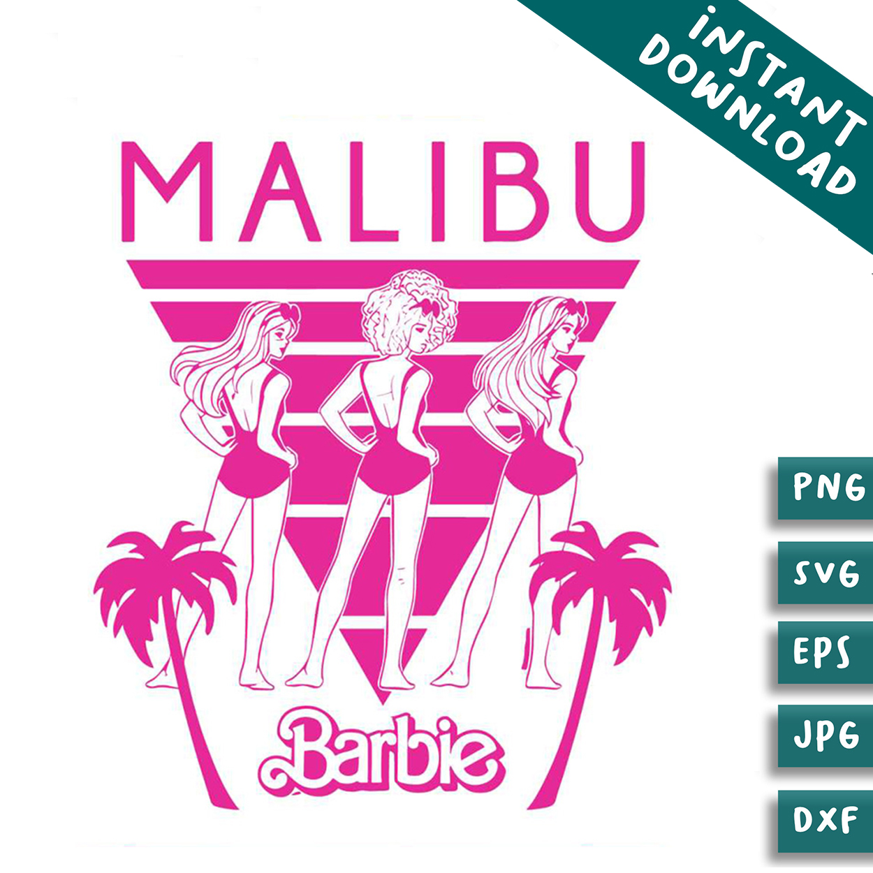 Retro Barbie Malibu SVG Barbie Beach Vibes SVG | Inspire Uplift