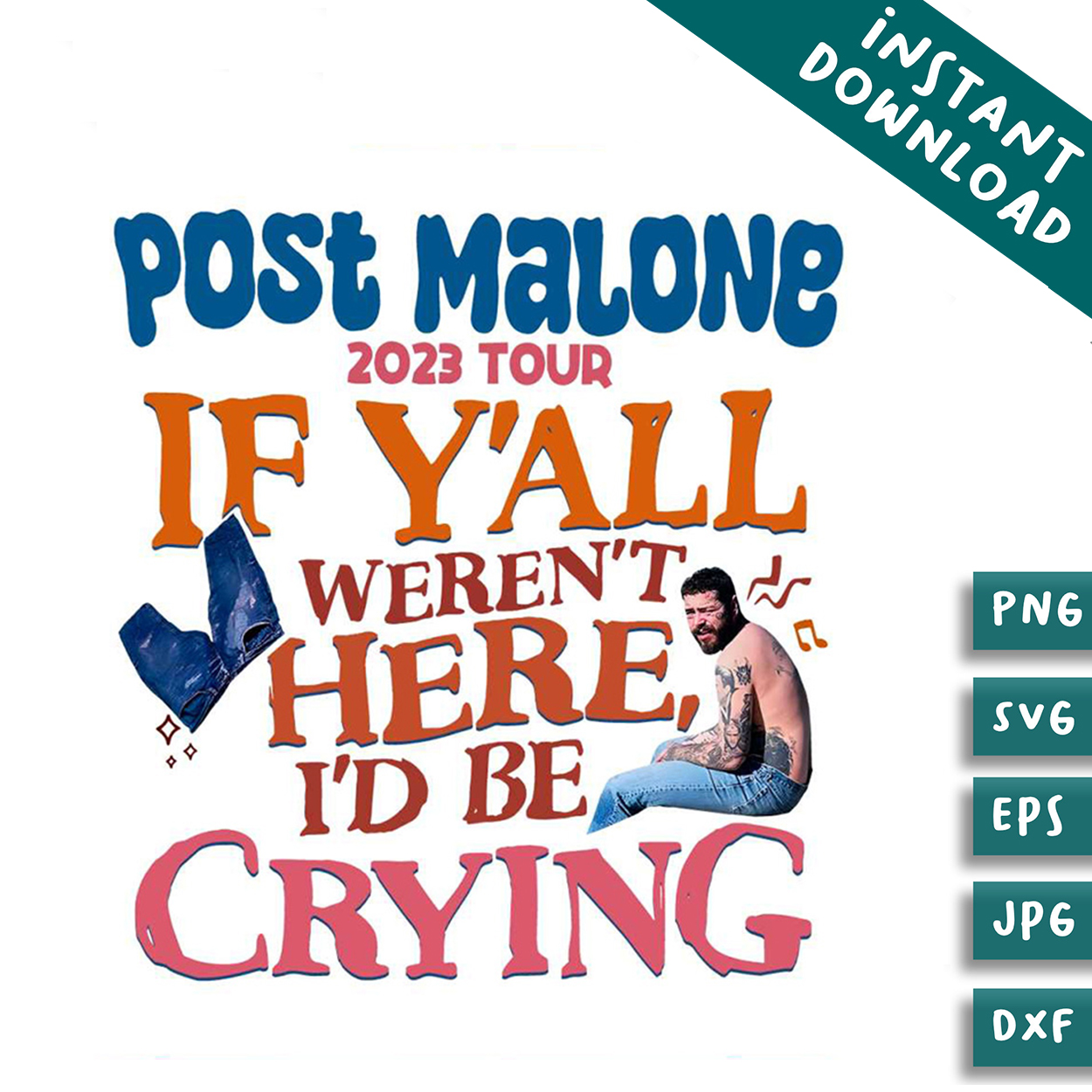 Post Malone Tour Merch 2024 PNG Download | Inspire Uplift