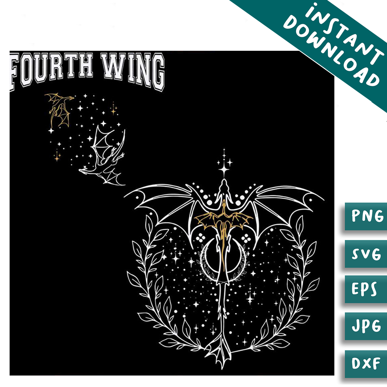 Fourth Wing Dragon Romantasy Fantasy SVG | Inspire Uplift
