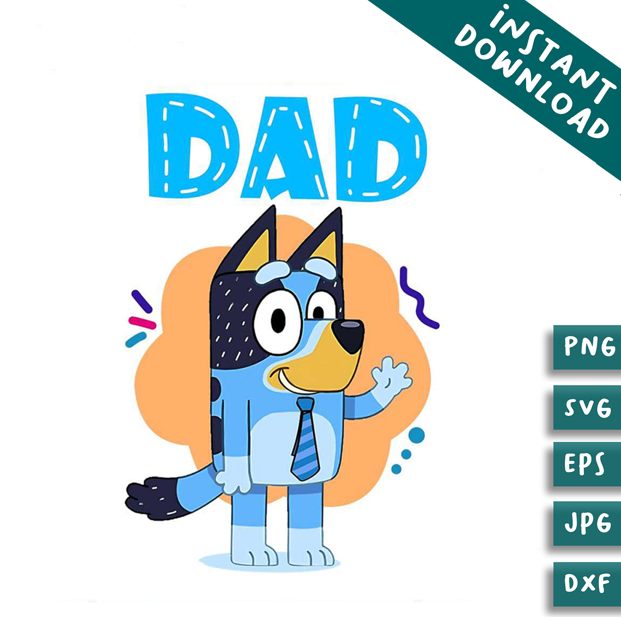 Bluey Dad Happy Fathers Day PNG Design | Inspire Uplift
