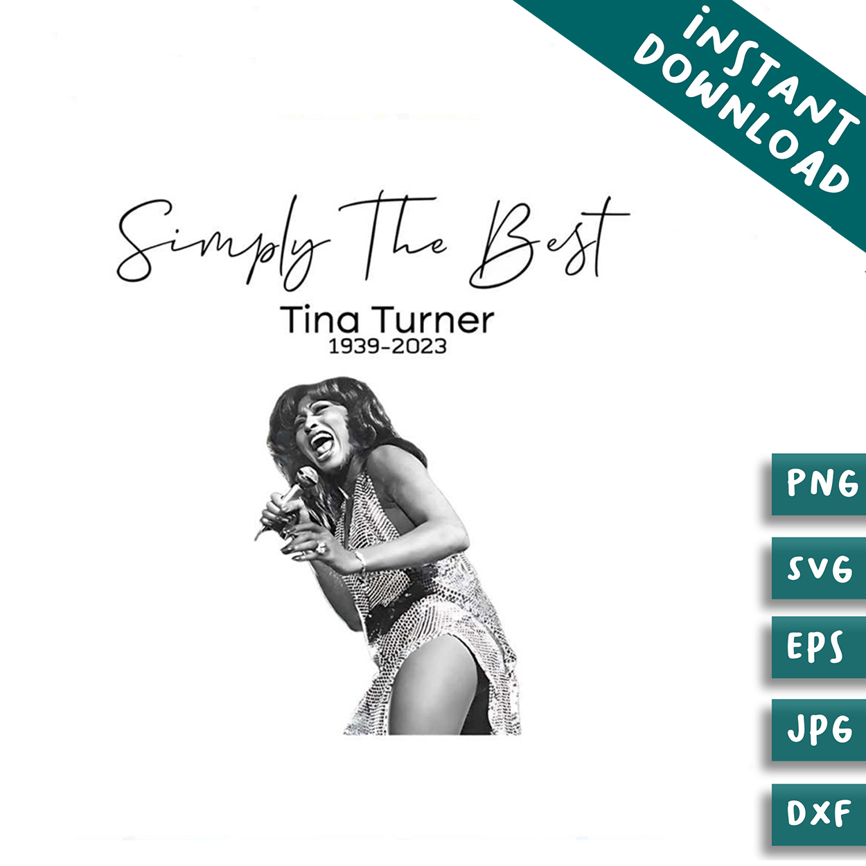Tina Turner Rest In Peace Png Silhouette | Inspire Uplift
