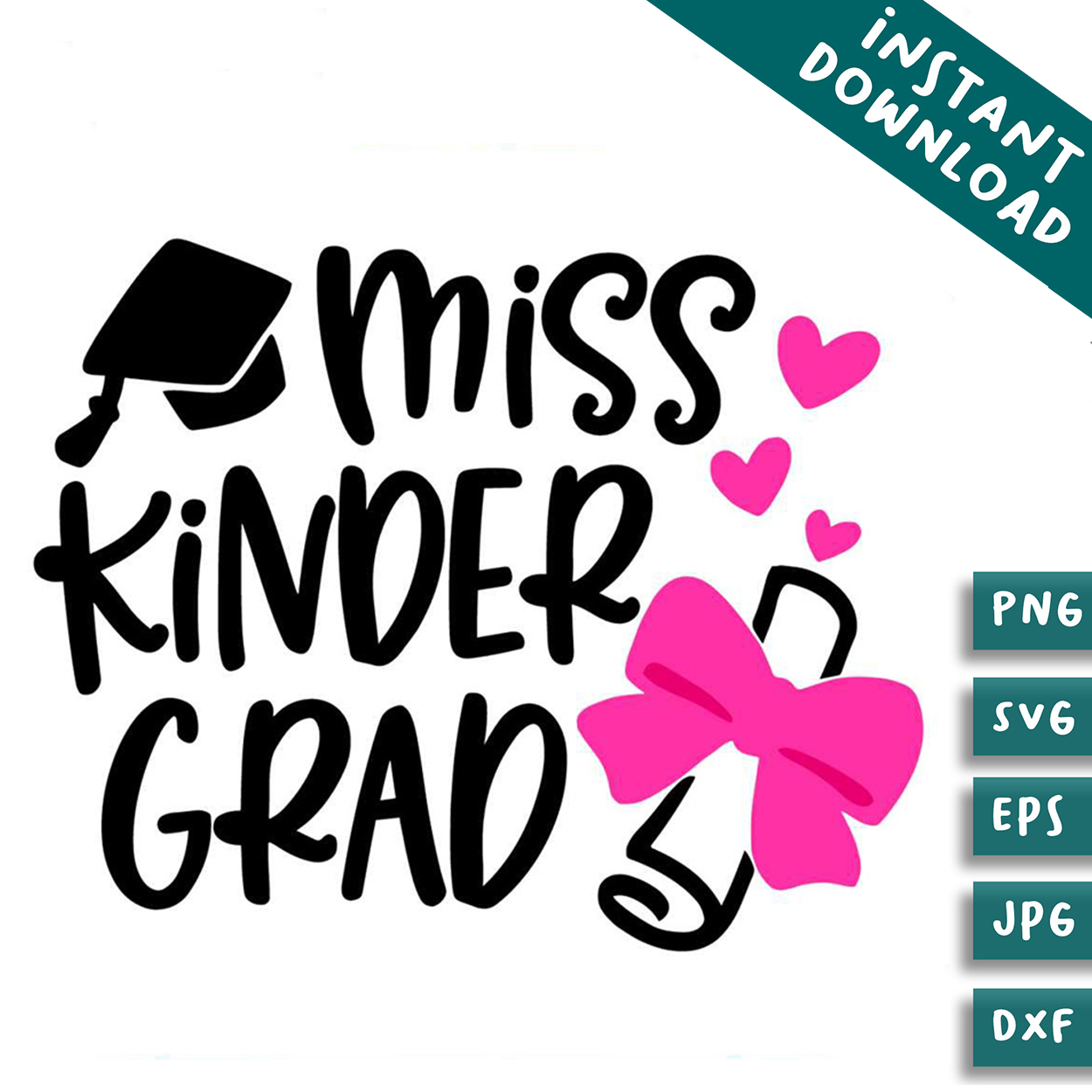Miss Kinder Grad Kindergarten Graduation svg bundles | Inspire Uplift