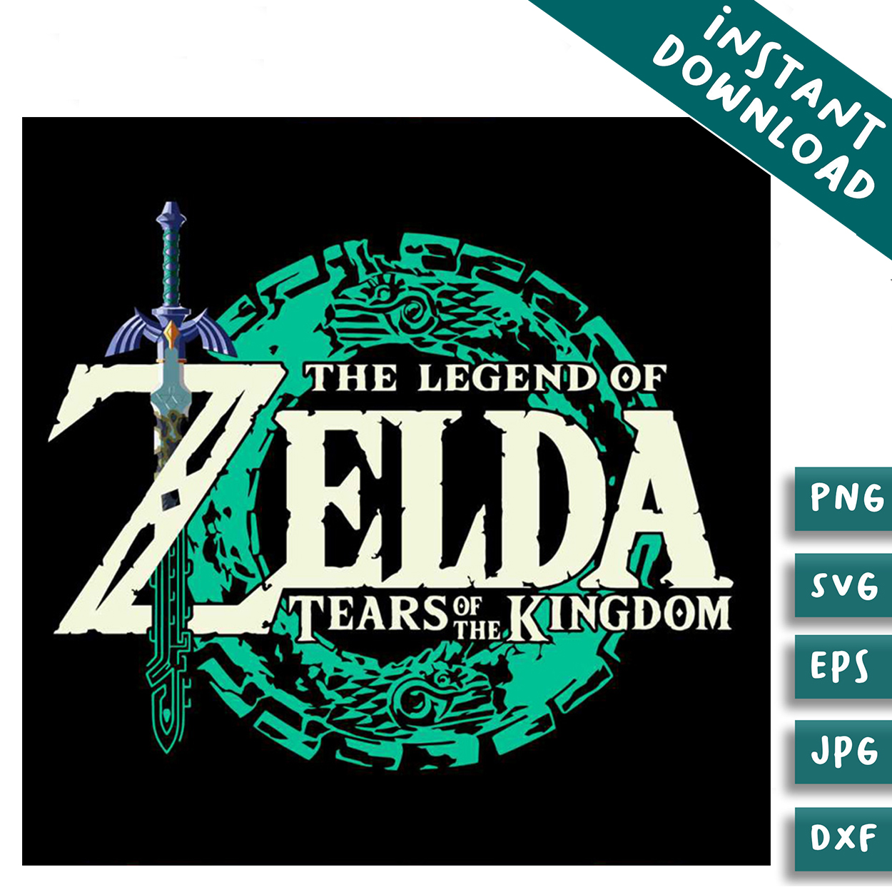 The Legend Of Zelda Tears Of The Kingdom Official Logo svg b | Inspire ...