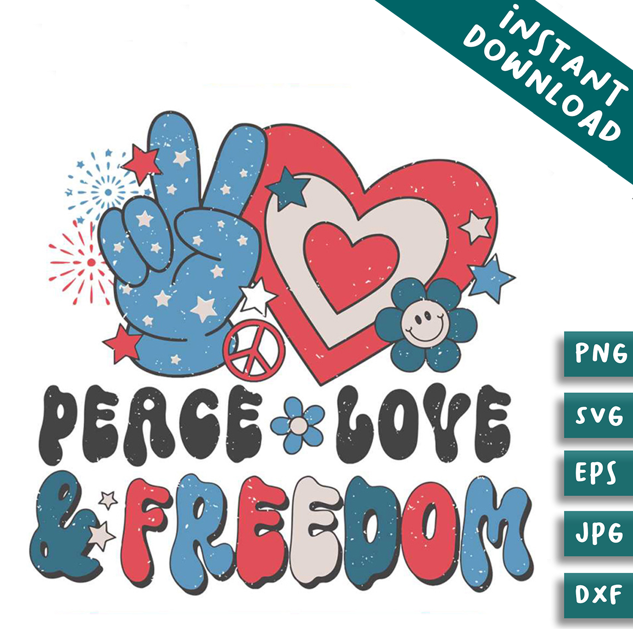 Peace Love Freedom American Flag svg bundles Design | Inspire Uplift