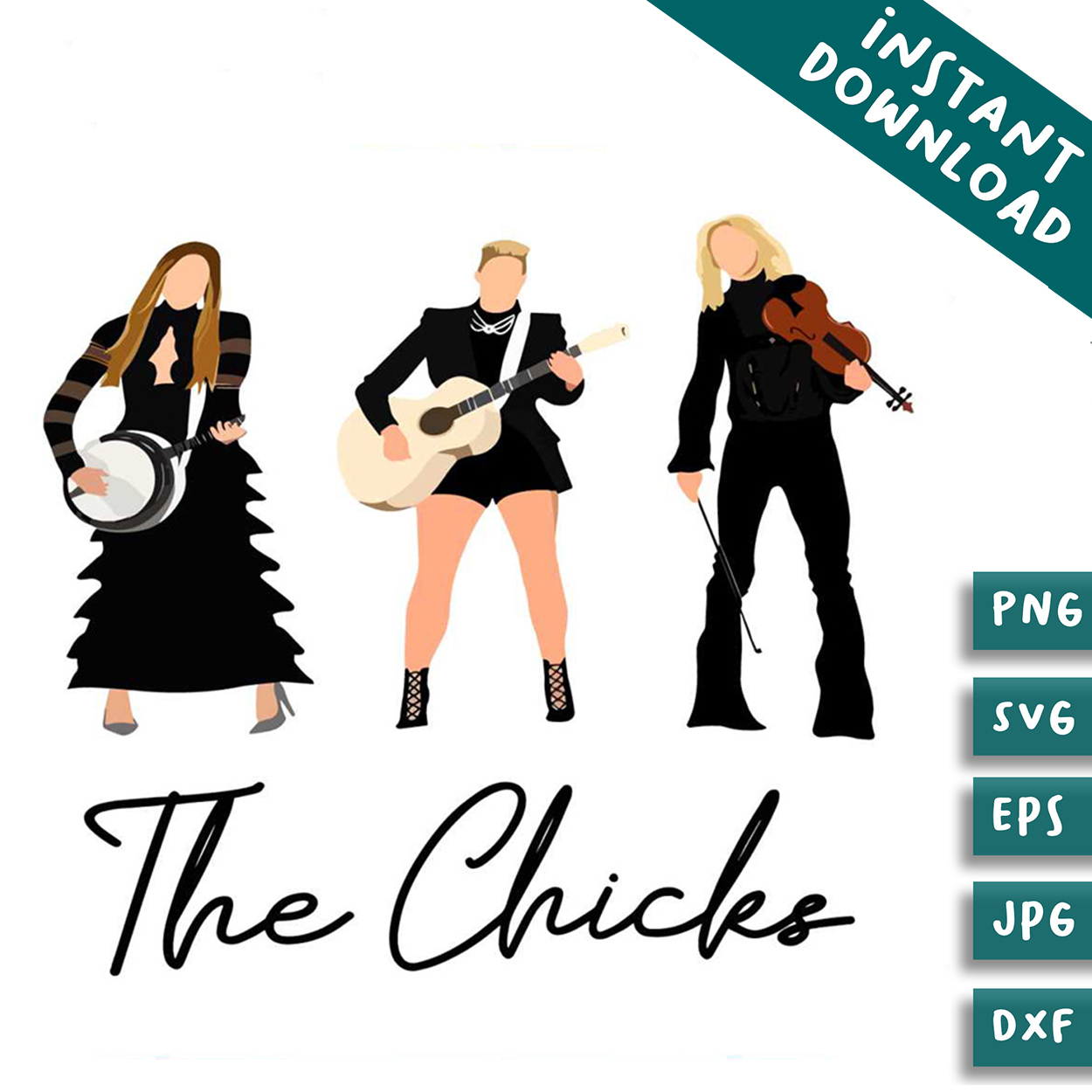 The Chicks Band svg bundles Dixie Chicks On Stage Funny svg | Inspire ...