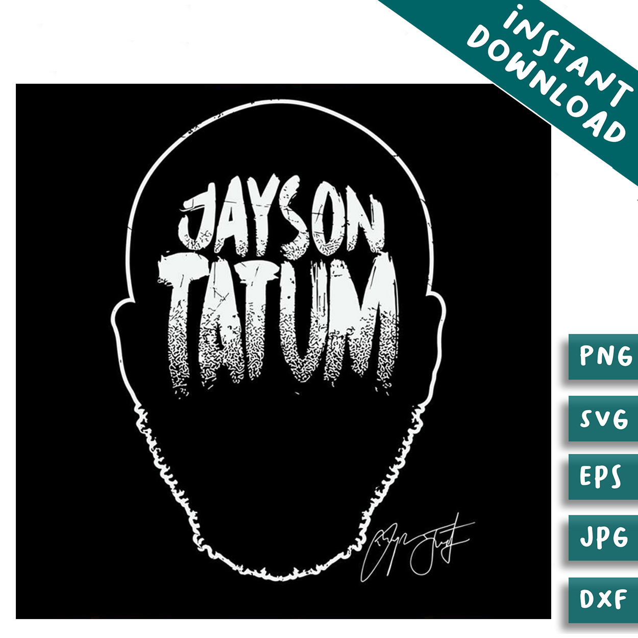 Jayson Tatum Basketball Player Silhouette svg bundles Design - Inspire ...