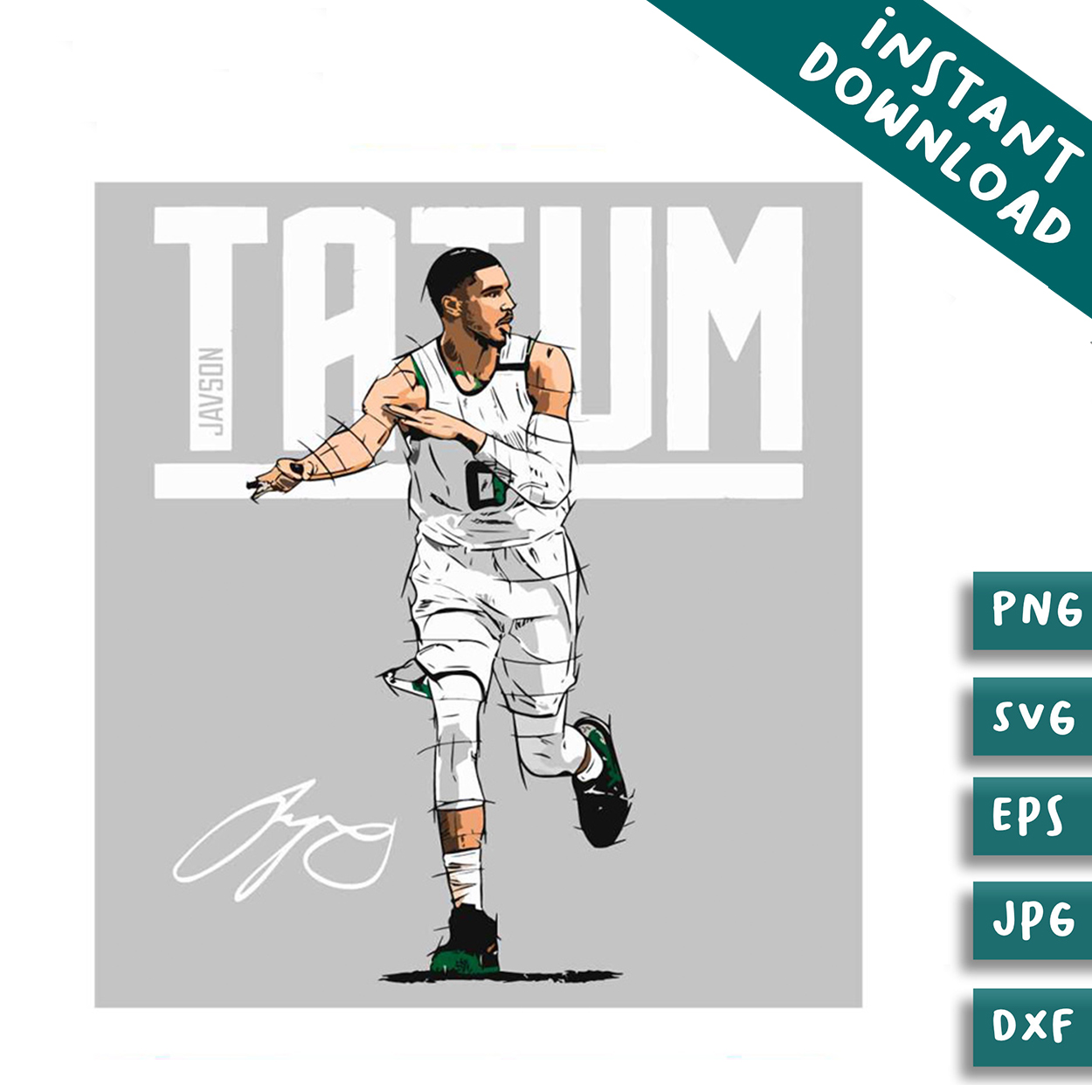 Jayson Tatum Fans Basketball Player svg bundles Design - Inspire Uplift