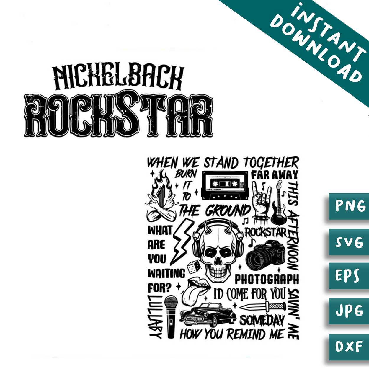 Nickelback 2024 Get Rolling Tour svg bundles - Inspire Uplift