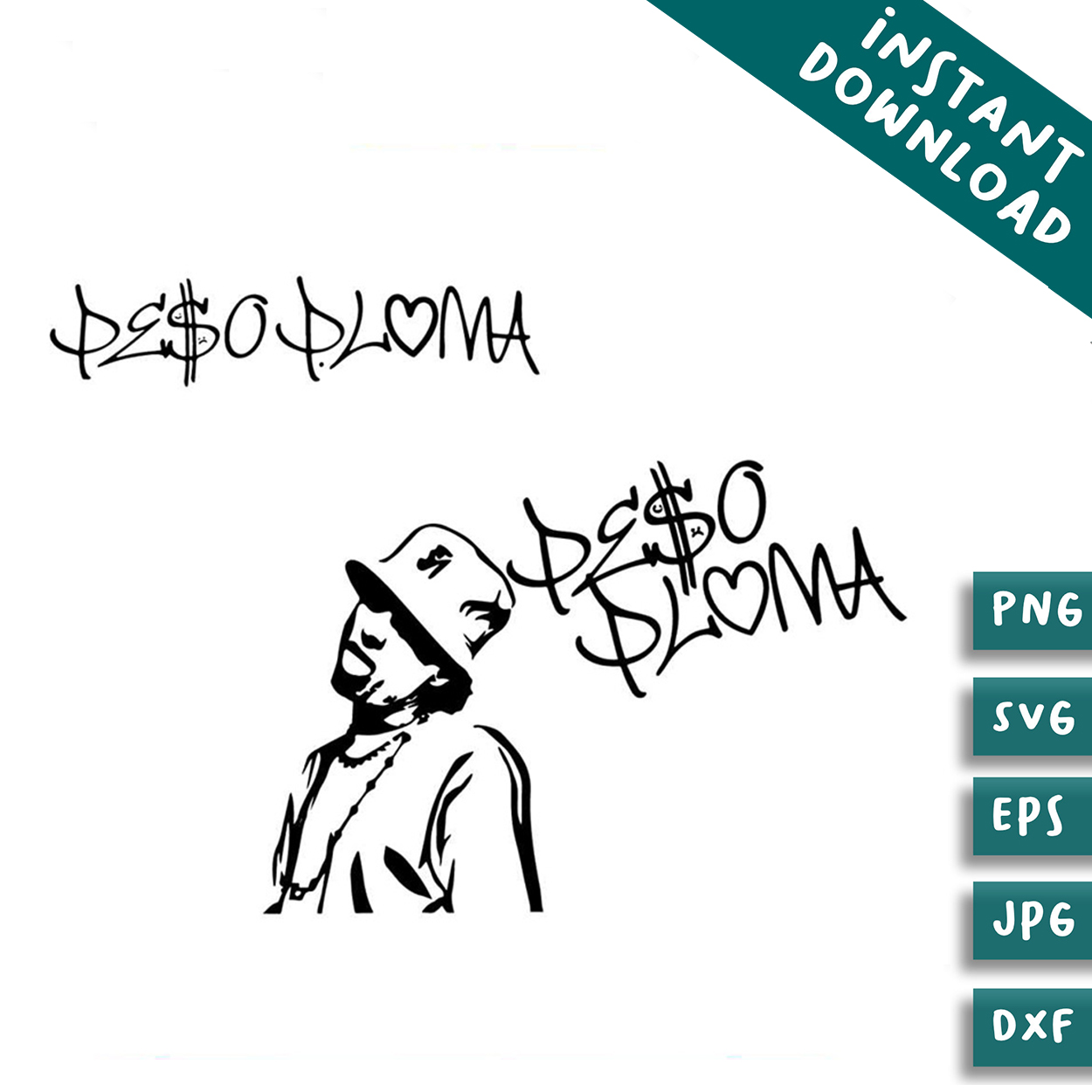 Vintage Signature Peso Pluma Rapper svg bundles | Inspire Uplift