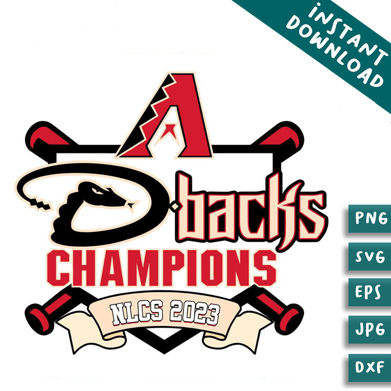 Baseball Dbacks Champions NLCS 2023 SVG Download File | Inspire Uplift