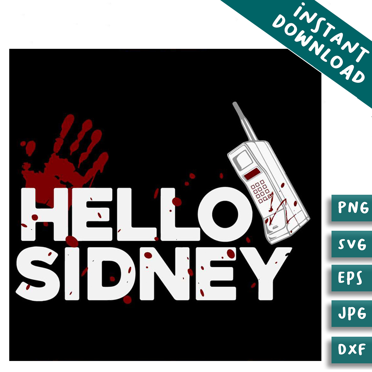 Hello Sidney Scream Horror Characters SVG File For Cricut | Inspire Uplift