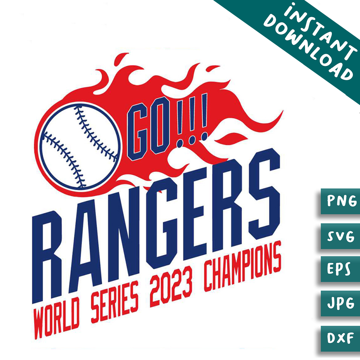 Go Rangers World Series 2023 Champions SVG Digital Files | Inspire Uplift