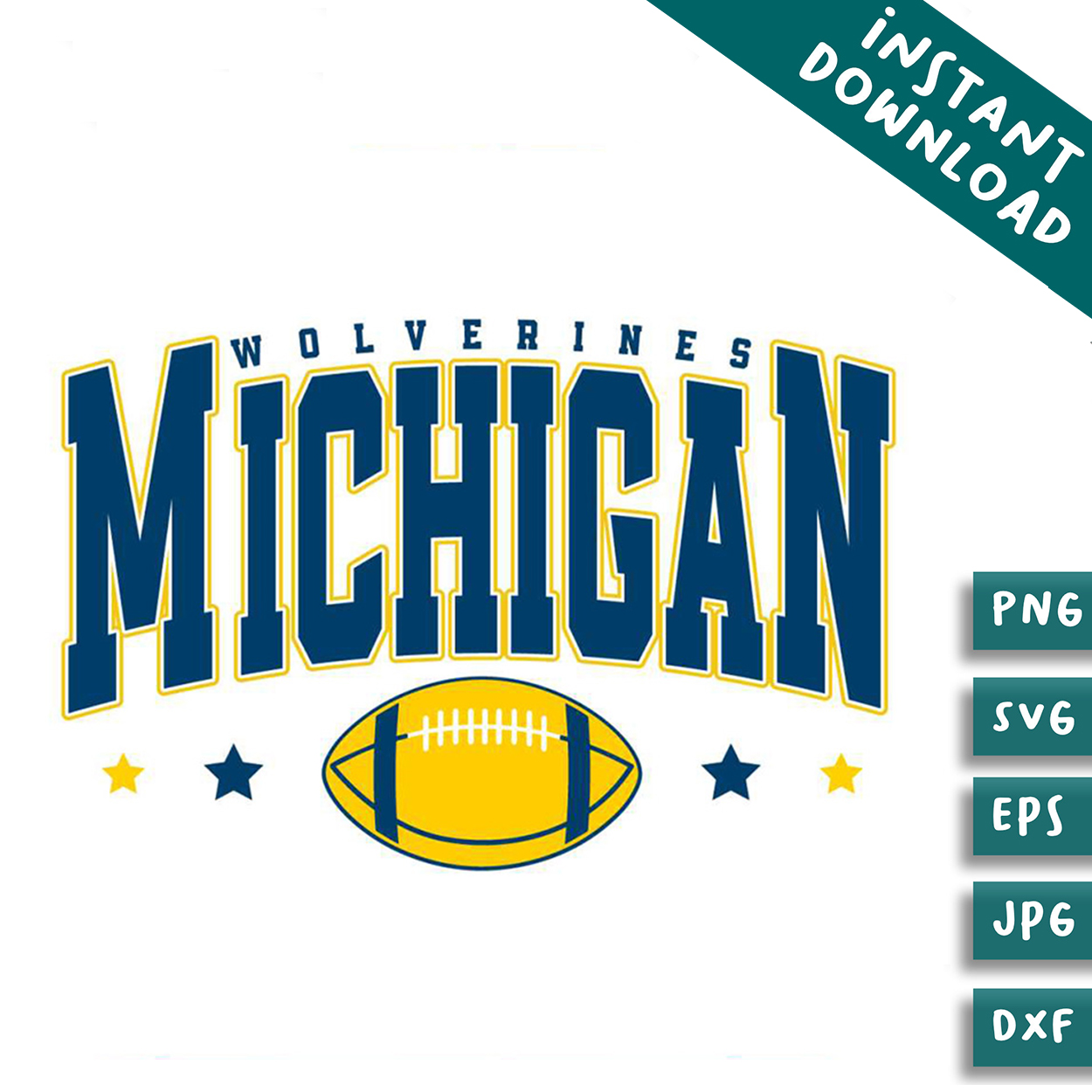 Vintage Varsity Michigan Wolverines SVG Graphic Design File | Inspire ...