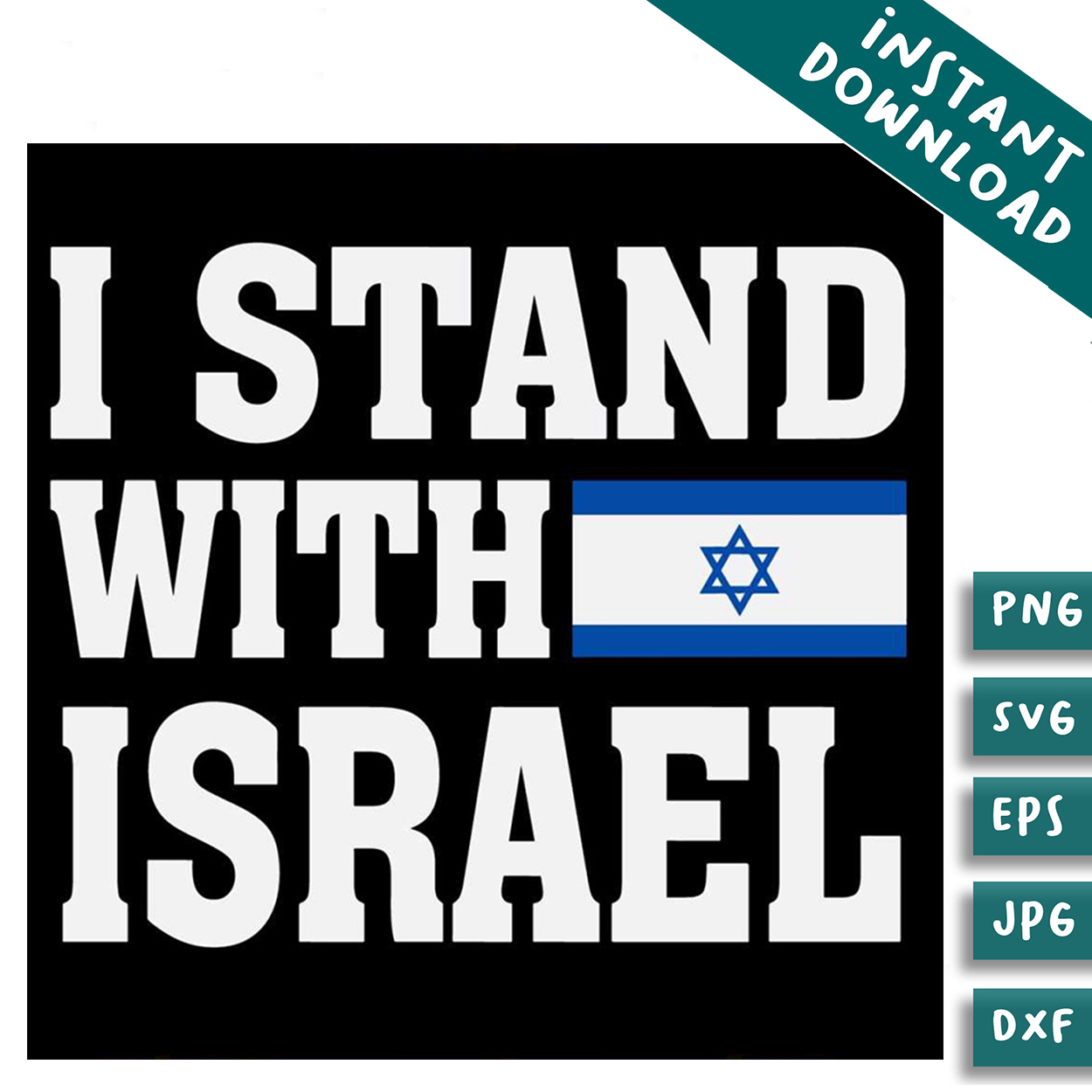 I Stand With Israel Support Israel Flag SVG Cutting Digital | Inspire ...
