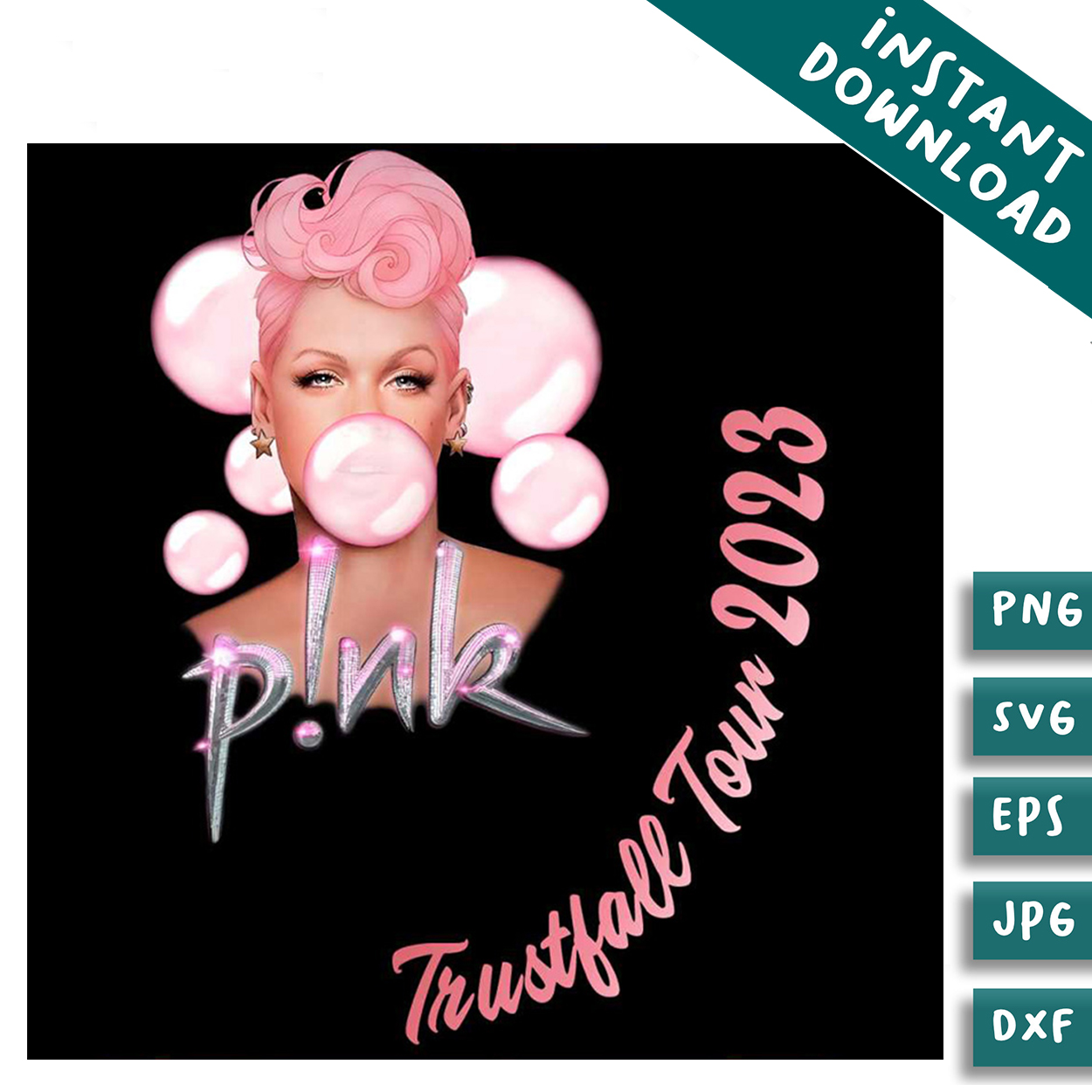 Pink Singer Music Festival Trustfall Tour 2023 PNG File | Inspire Uplift