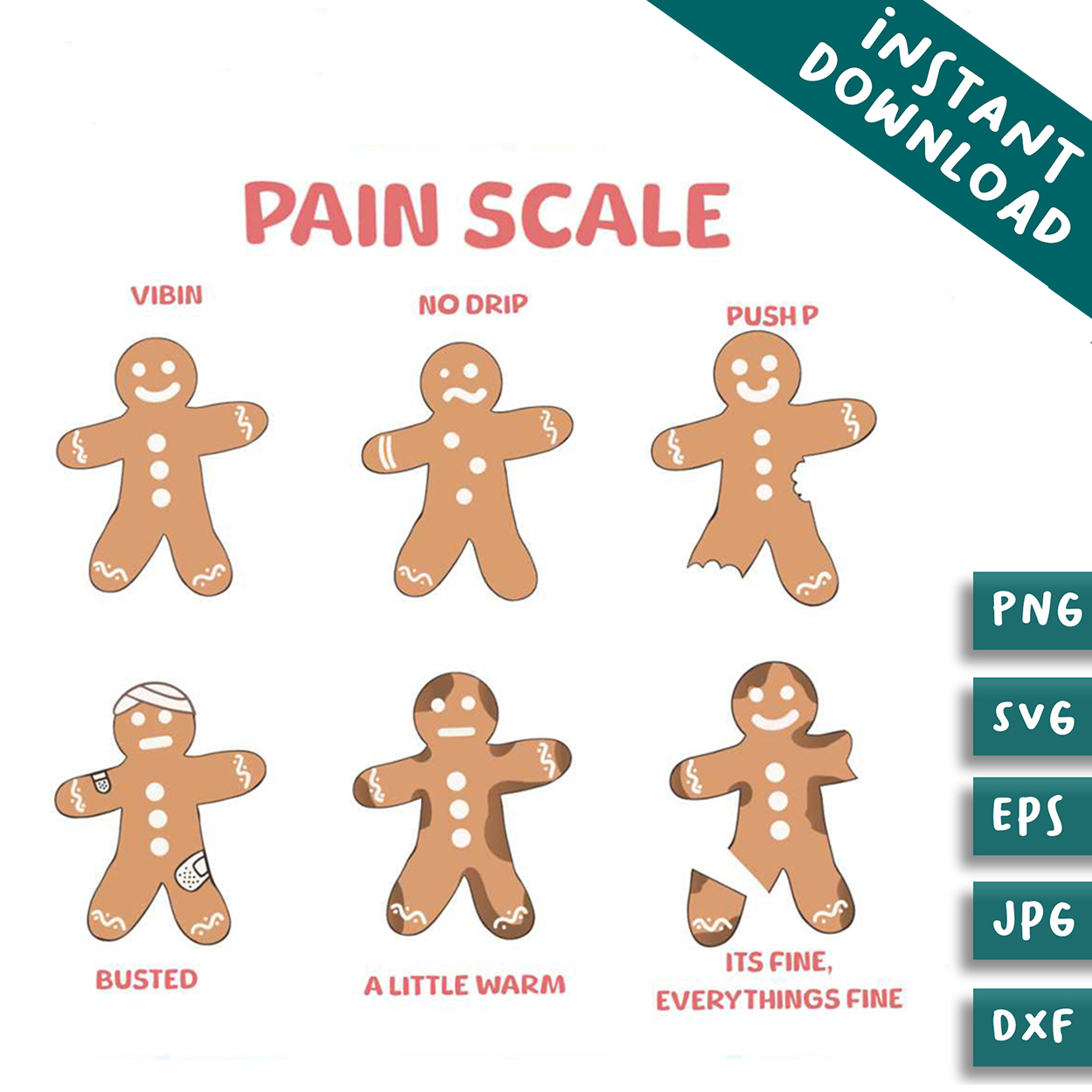 Funny Pain Scale Medical Assistant SVG For Cricut Files | Inspire Uplift
