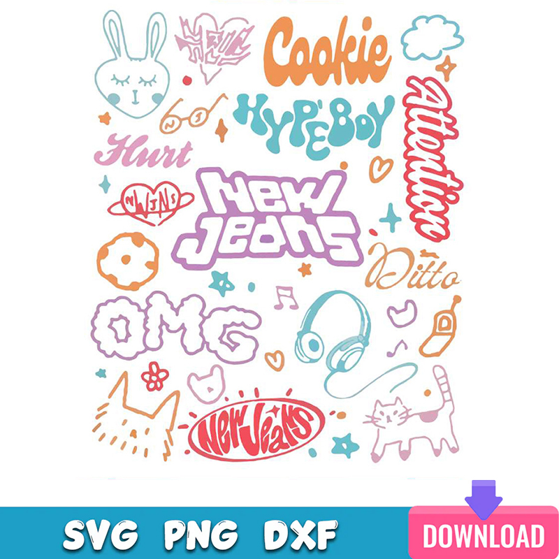 NewJeans Tracklist Hype Boy Svg For Cricut Sublimation Files | Inspire ...