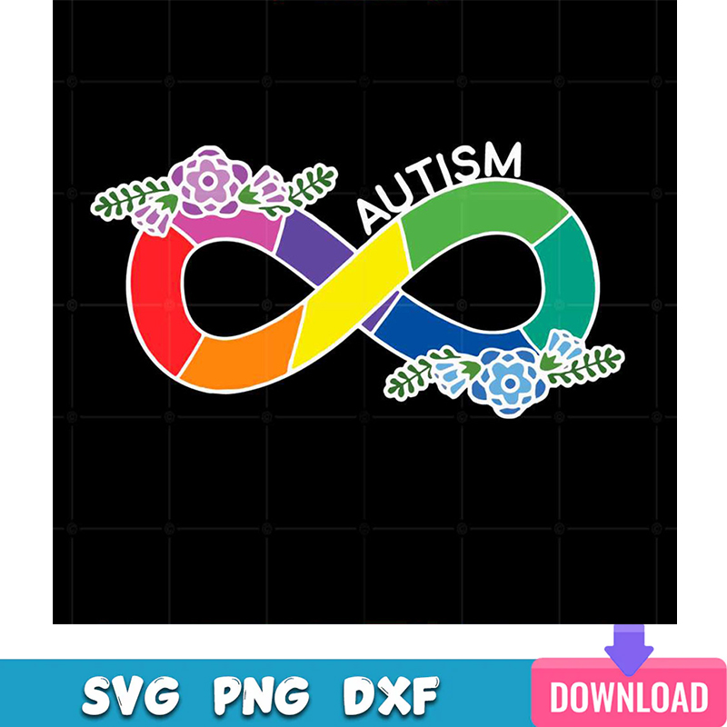 Autism Infinity Symbol Floral Best SVG Cutting Digital Files | Inspire ...