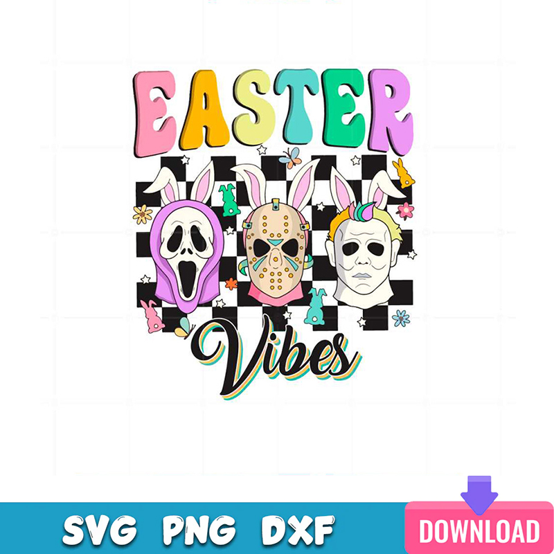 Easter Vibes Serial Killer Comfort Colors Svg Cutting File | Inspire Uplift