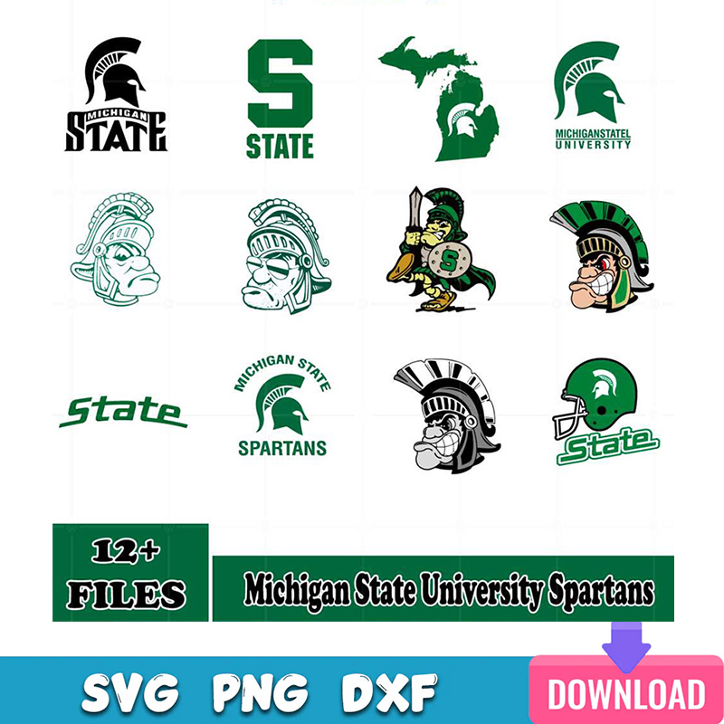 Michigan State University Spartans Bundle SVG Cutting Files | Inspire ...