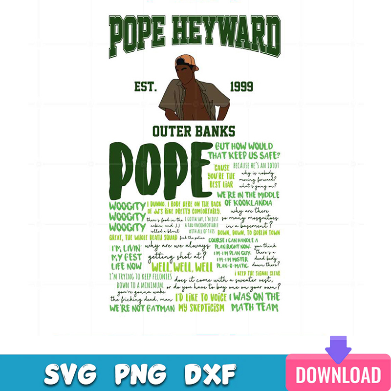 Pope Heyward Outer Bank Quote SVG Graphic Designs Files | Inspire Uplift