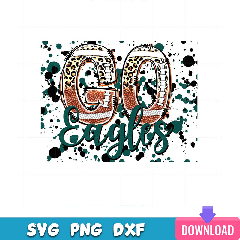 Go Eagles Football Splatter Svg For Cricut Sublimation Files | Inspire ...