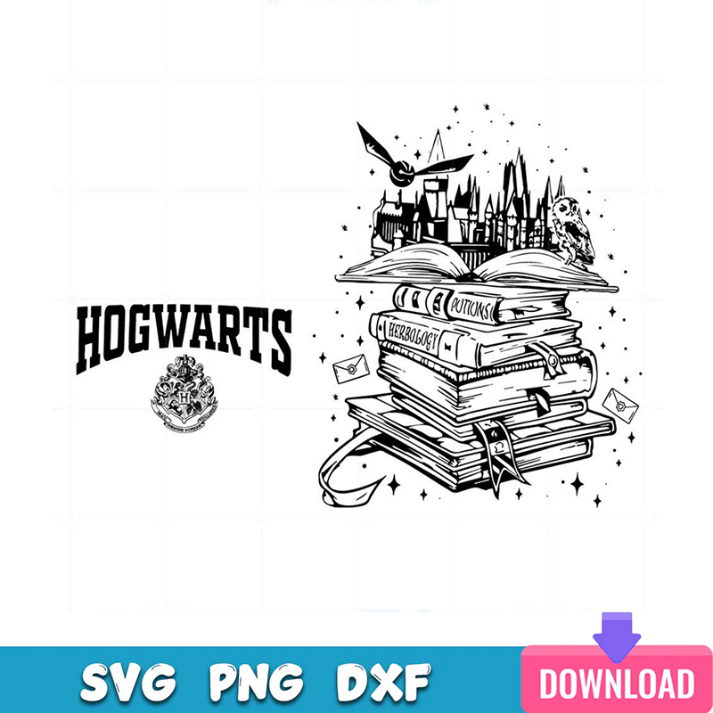 Harry Potter Hogwarts Castle Book SVG Graphic Designs Files | Inspire ...