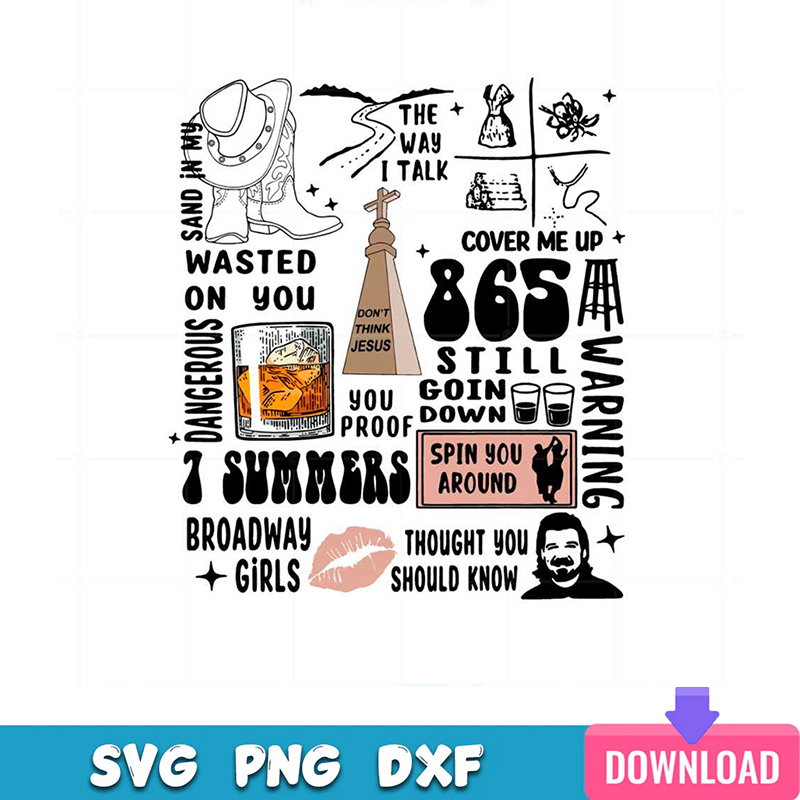 Vintage Wallen Western Country Music SVG Cutting Files - Inspire Uplift
