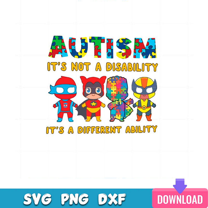 Autism Awareness It's Not A Disability It's A Different Abil | Inspire ...