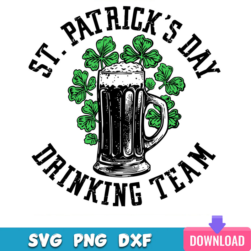 St Patricks Day Drinking Team Shamrock SVG | Inspire Uplift