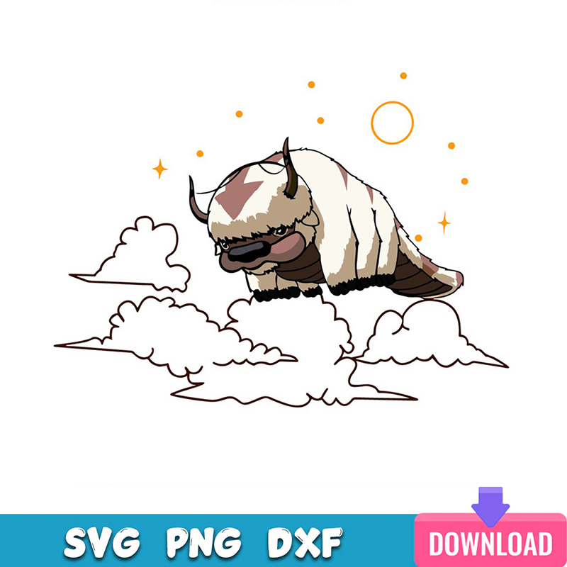 Appa Sky Bison Avatar The Last Airbender SVG - Inspire Uplift