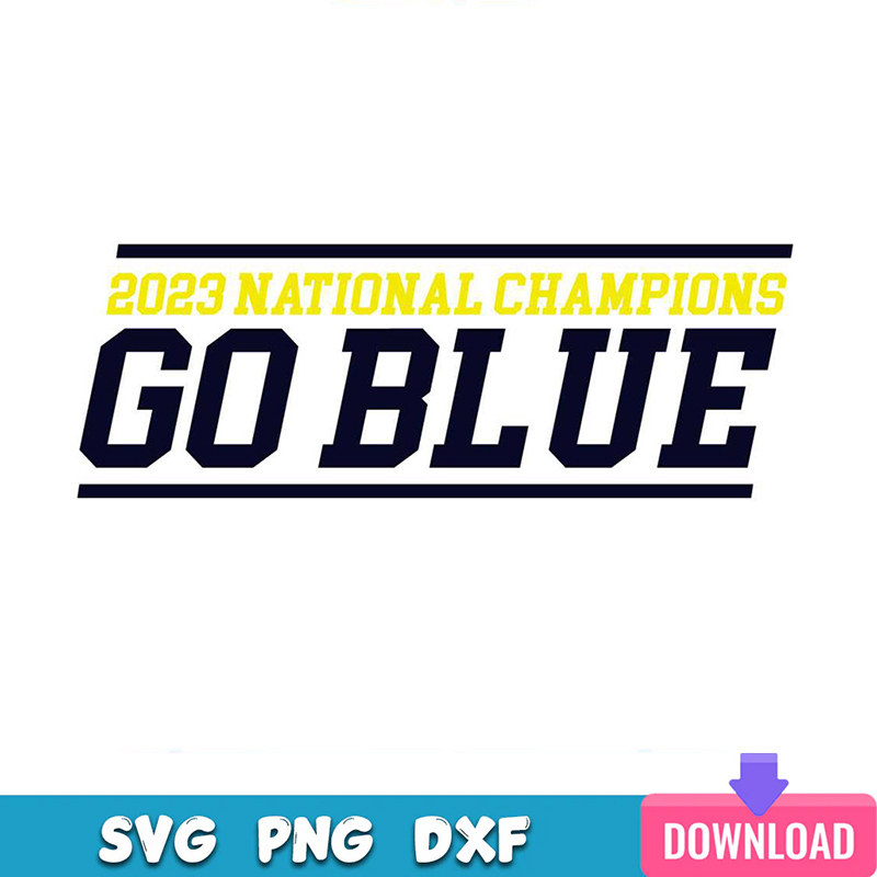 Go Blue 2024 National Champions SVG - Inspire Uplift