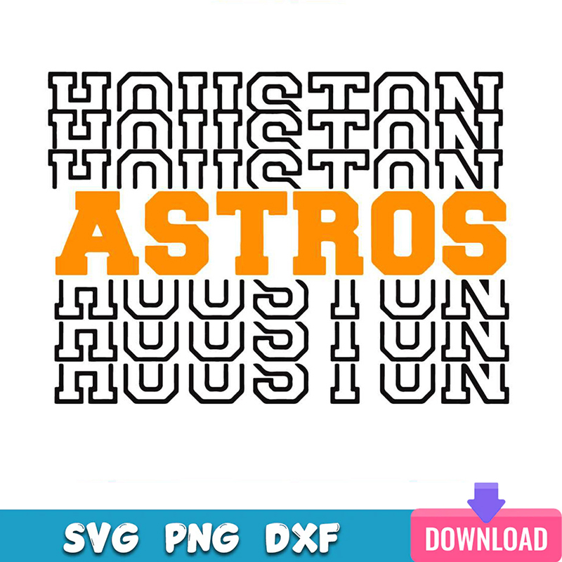 Vintage Stacked Houston Astros SVG Cutting Digital File | Inspire Uplift