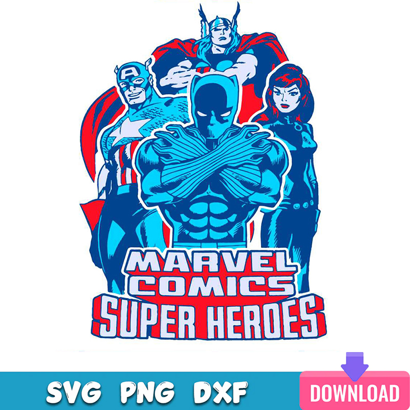 Marvel Comics Super Heroes SVG Graphic Design File | Inspire Uplift