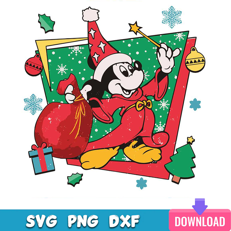 Retro 90s Mickey Sorcerers Apprentice SVG File For Cricut | Inspire Uplift